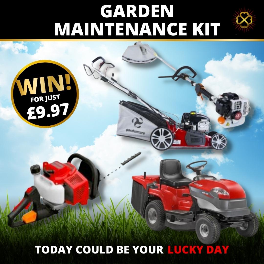 GARDEN MAINTENANCE KIT OR £3,000 TAX FREE CASH - Lucky Day Competitions